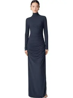 BOTTEGA  VENETA Crepe Viscose Jersey Long Dress - Abyss