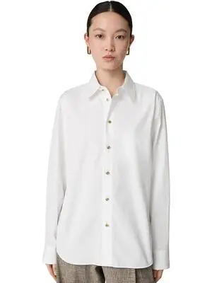 BOTTEGA  VENETA Cotton Poplin Button Down Shirt - White