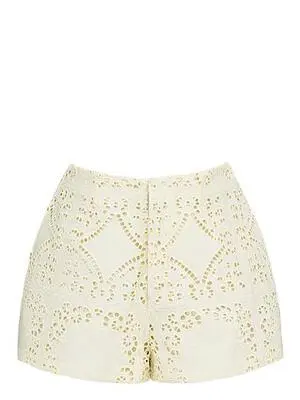 House Of Cb Broderie Anglaise Cotton Shorts - White