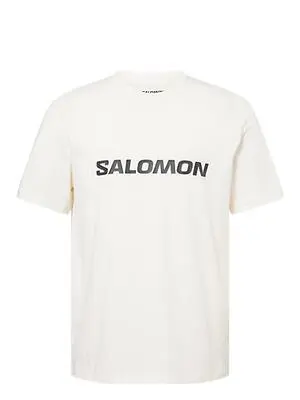 SALOMON Logo-print Short-sleeve Cotton T-shirt - Whisper White