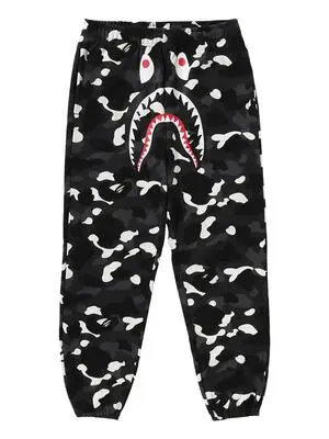 A BATHING APE Shark Relaxed Fit Sweatpants - Black