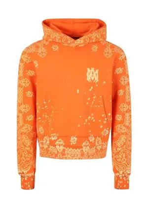 Amiri Bandana Bleach All Over Hoodie - Orange