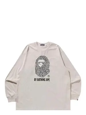 A BATHING APE Wild Leopard Long-sleeve Tee - Cream