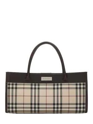 Burberry House Check Pattern Handbag - Brown