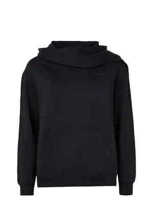 COURREGES Scarf Embroidered Hoodie - Black