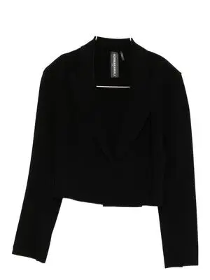 Norma Kamali Single-breasted Cropped Jacket - Black