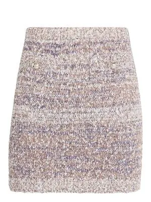 Cinq À Sept Adalee Knit Mini Skirt - Mocha/iris