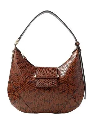 JIMMY CHOO Bar Hobo Small Shoulder Bag - Cognac/shiny Gold