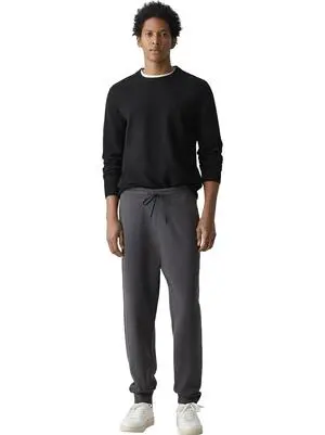 Theory Drawstring Jogger In Wool Bilen - Charcoal Melange