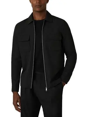 REISS Ascend Technical Shirt Jacket - Black
