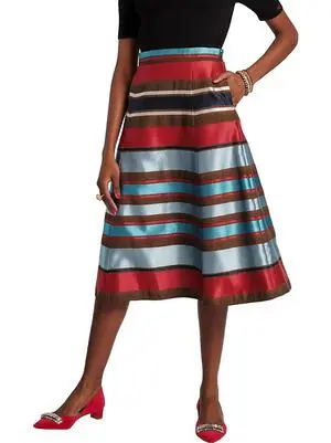 FRANCES VALENTINE Mercer Striped Maxi Skirt - Red/blue/multi