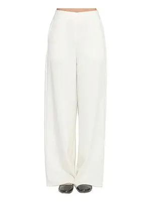 ELLE COLLECTION Wide Leg Trouser - White