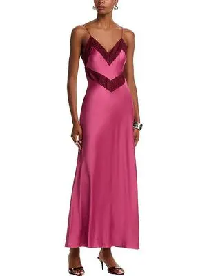 LoveShackFancy Serita Maxi Dress - Deep Rose
