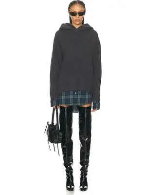 Acne Studios Krisp Cotton Flannel Hoodie - Graphite