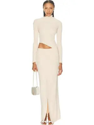 AYA MUSE Aura Knit Dress - Peach Cream