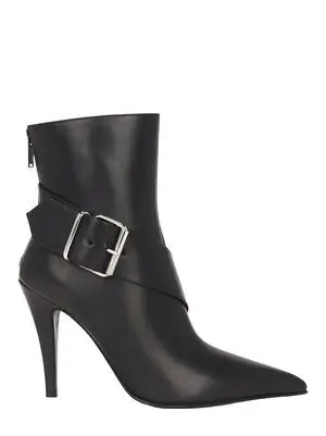 Alexander McQueen Heeled Ankle Boot - Black & Silver