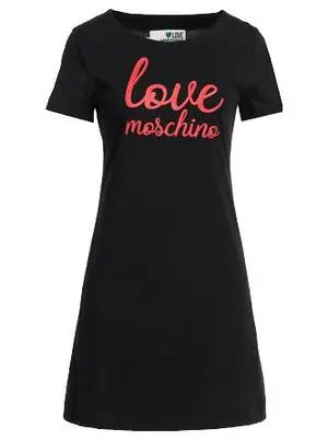 Moschino Mini Cotton T-shirt Dress - Black