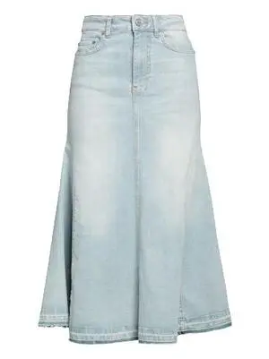 GANNI Denim Flared Skirt - Blue