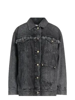 GANNI Denim Trucker Jacket - Black
