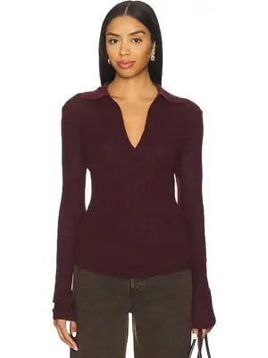 Citizens Of Humanity Simone Polo Sweater - Burgundy