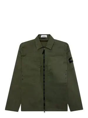 Stone Island Compass Badge Zip-up Jacket - Green