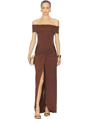 LOVERS AND FRIENDS Bria Maxi Dress - Espresso