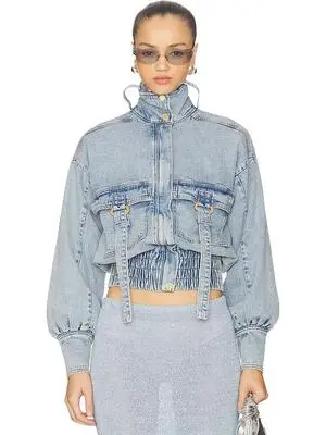 ASTA RESORT Diana Denim Parker Jacket - Light Wash