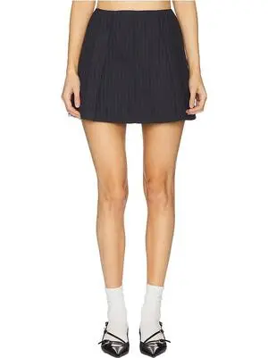 LOVERS AND FRIENDS Denise Mini Skirt - Navy Pinstripe