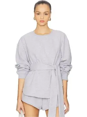 LOVERS AND FRIENDS Gabriella Sweatshirt Top - Grey