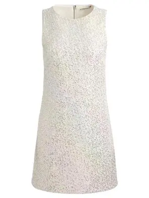 Alice + Olivia Cade Embellished Sleeveless Shift Dress - Neutrals