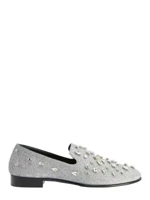 GIUSEPPE ZANOTTI Seymour Bijoux 15mm Loafers - Silver