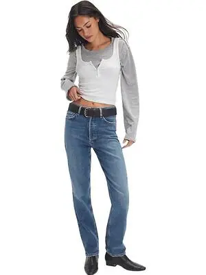 AGOLDE AGOLDE 90s Pinch Waist Long Jeans Overcast