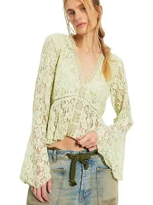 Free People Lace Top - Meadow Haze
