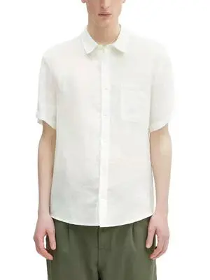 A.p.c. Short-sleeve Linen Shirt - White