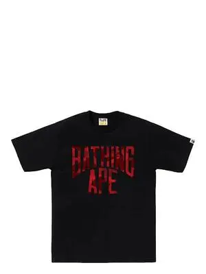 A BATHING APE Camo Bathing Ape Tee Shirt - Black