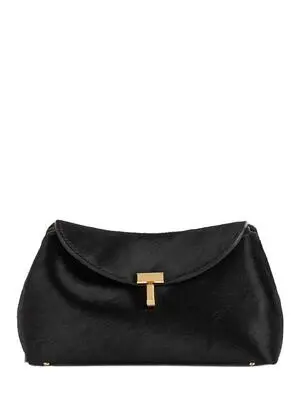 TOTEME Mini T-lock Clutch - Black
