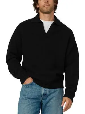 Joe's Jeans Relaxed Fit Sweater Polo - Black