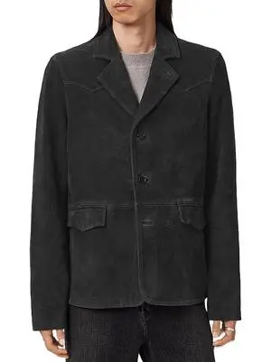 ALLSAINTS Hornett Suede Blazer - Twilight Black
