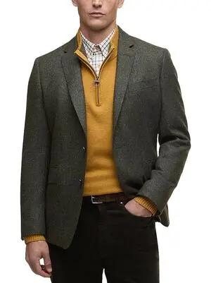 Barbour Godfrey Moons Shetland Slim Fit Blazer - Olive