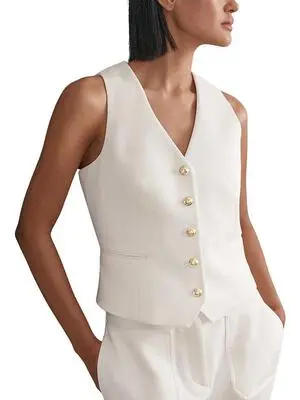 REISS Lily Vest - White