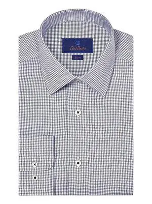 DAVID DONAHUE Slim Fit Printed Stretch Twill Dress Shirt