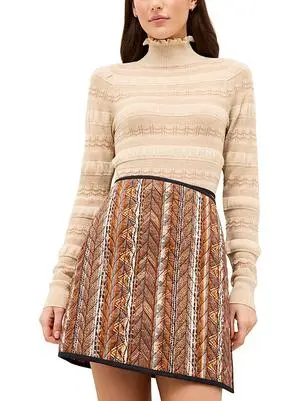 MARIE OLIVER Adison Mock Neck Sweater Buff