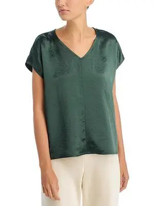 EILEEN FISHER V-Neck Square Top