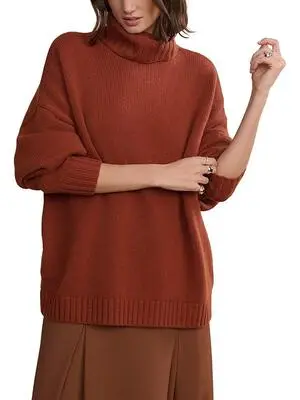 Jenni Kayne Porter Cashmere Turtleneck Sweater - Rust