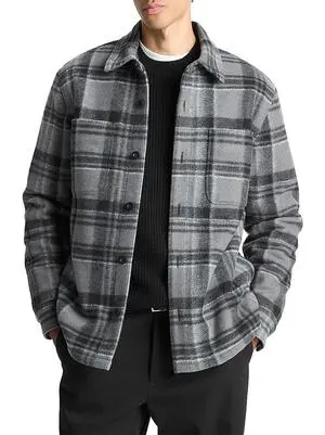 Vince Fleece Lined Shirt Jacket - Grey