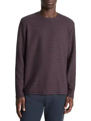 Vince Long Sleeve Pima Crewneck Tee - Coastal/port