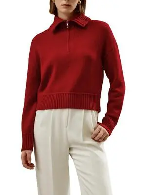 Lilysilk Relaxed Fit Wool-cashmere Blend Pullover - Red