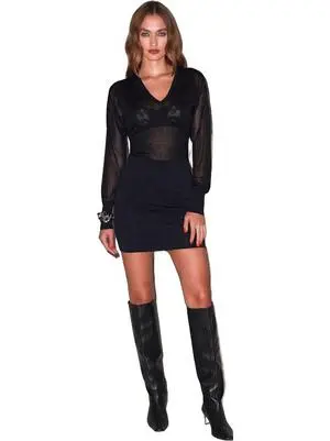 Fleur Du Mal Kate Mini Dress - Black