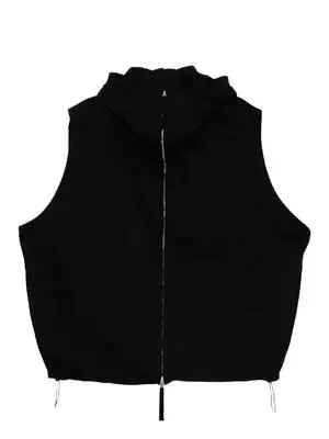 THOM KROM Sleeveless Cotton Jacket - Black