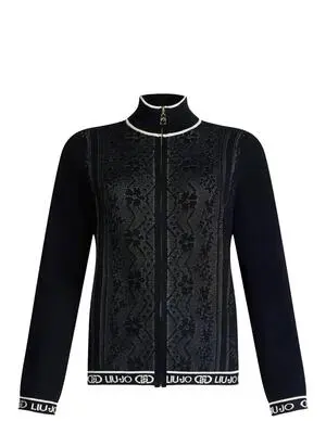 Liu Jo Lace-effect Cardigan - Black